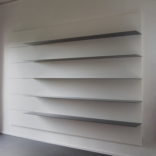 Zen Bookcase Japanese Minimalism with 2mm Thin Black Shelves – laabmilano