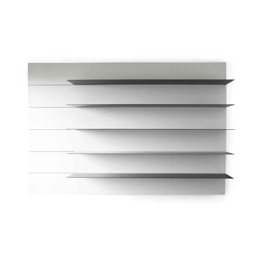 Zen Bookcase Japanese Minimalism with 2mm Thin Black Shelves – laabmilano